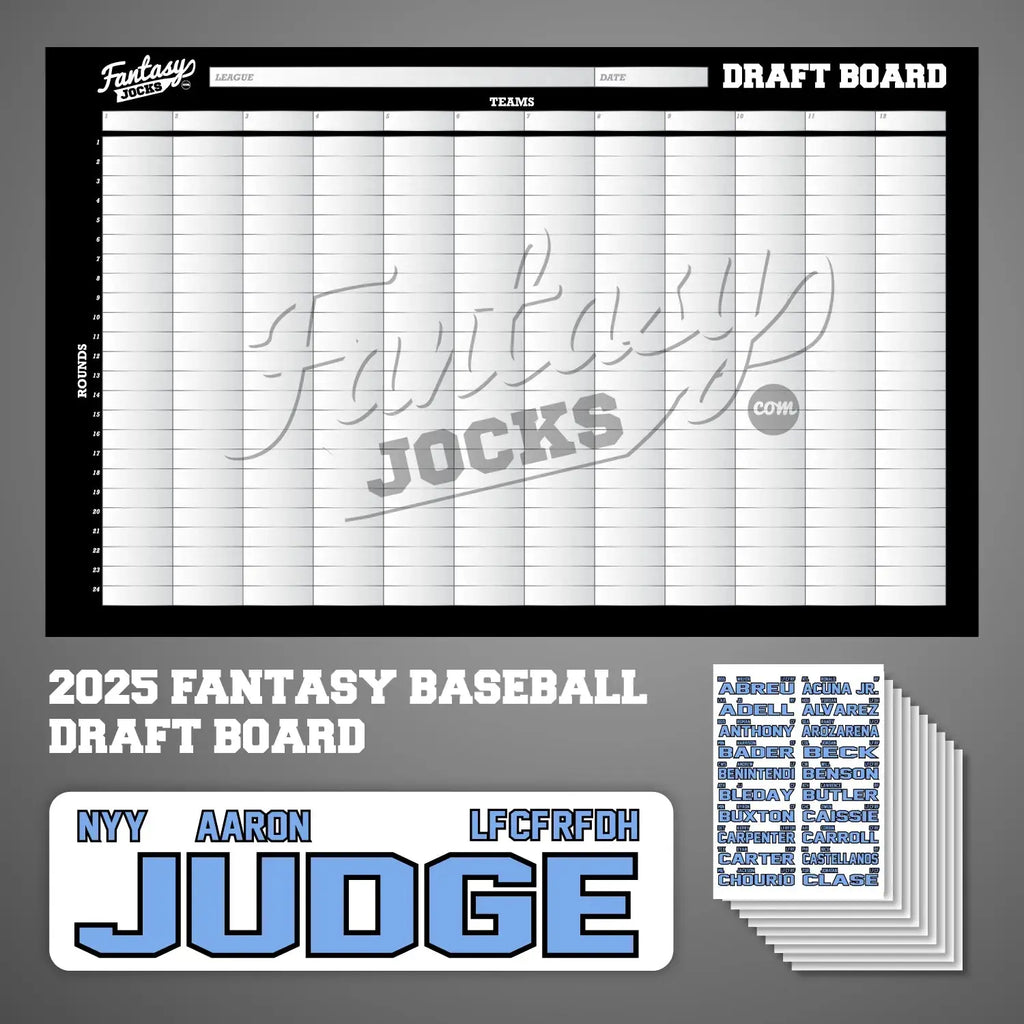 Fantasy Baseball Draft Board - Custodian Kit - FantasyJocks