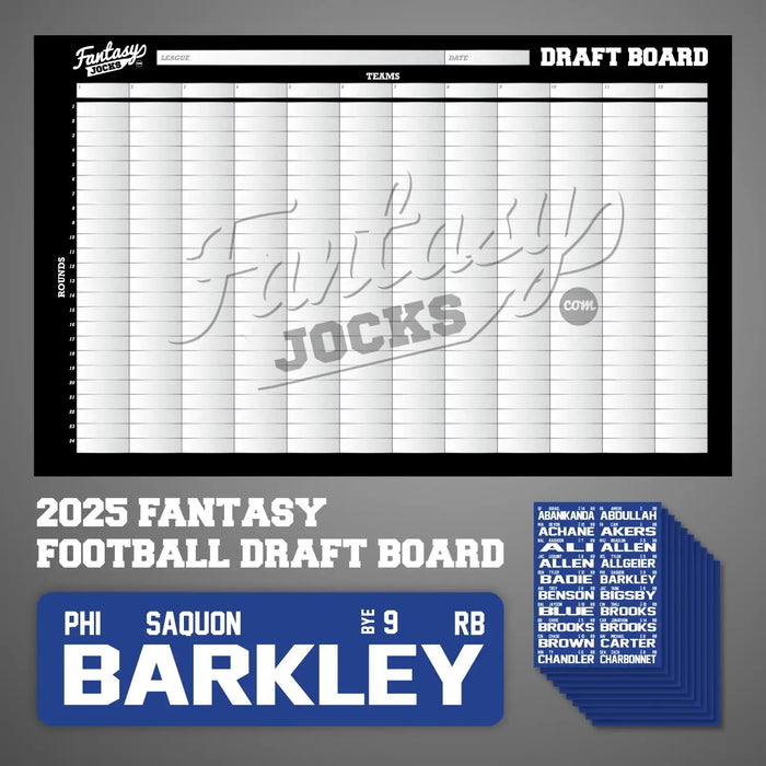 Fantasy Football Draft Boards - FantasyJocks