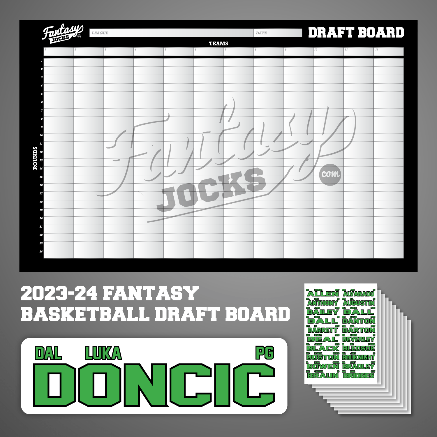 "The Custodian" Fantasy Basketball Draft Board | FANTASYJOCKS